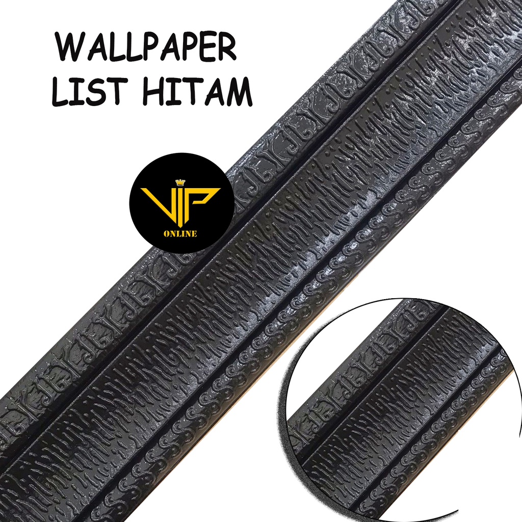 HITAM Vip Wallpaper List Black Foam 3D Foam 3D Wall Sticker | Shopee ...