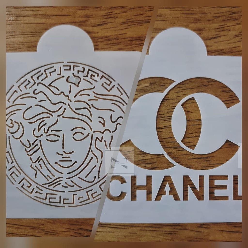 CHANEL STENCIL \ VERSACE STENCIL \ REUSABLE STENCIL \ STENCIL ART | Shopee Malaysia