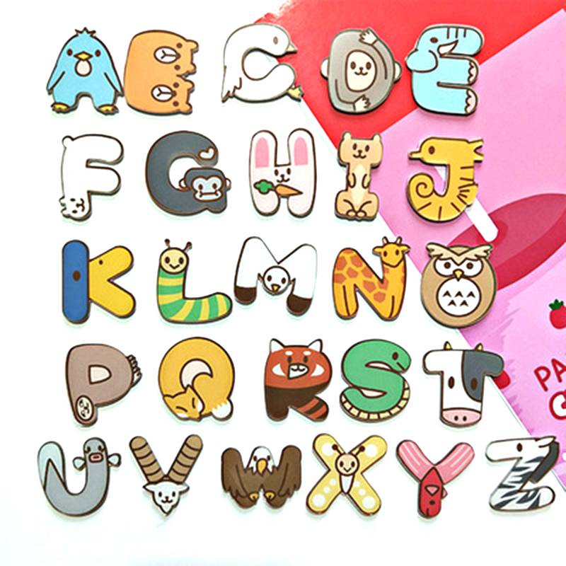 Cute Alphabet Fridge Refrigerator Magnets Set of 26 pcs 3D Refrigerator ...