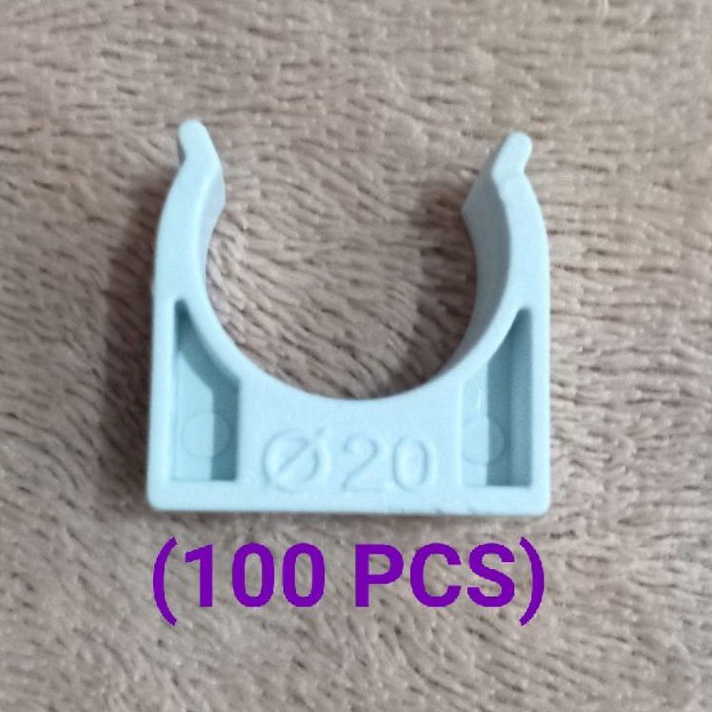 (100PCS)20mm(3/4")/25mm(1")PVC CONDUIT PIPE CLIP/PVC WIRING CLIP/PVC U ...