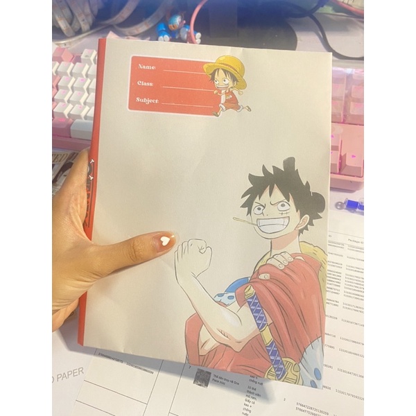 10 Sheets of ONE PIECE ANIME NOTEBOOK COVER for Timetable | Shopee Malaysia