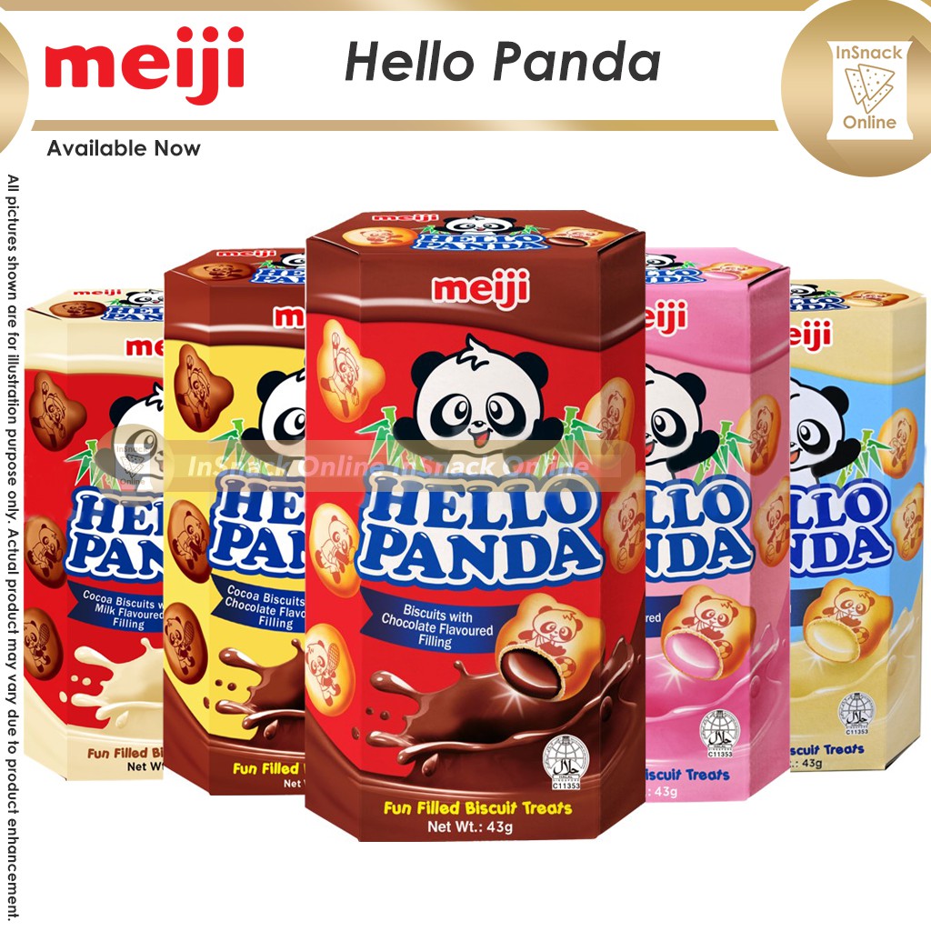 Meiji Hello Panda 43g Biscuit Biskut Chocolate Coklat 零食snack | Shopee ...