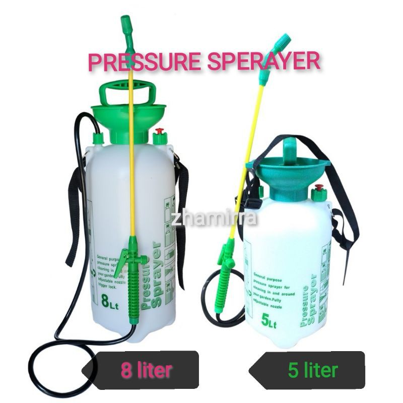8L & 5L pressure sprayer | pump spray pokok bunga racun rumpai bena ...