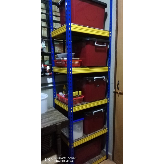 HEAVY DUTY RACK 250KGS / PERLEVEL 💛💙YELLOW BLUE💛💙 BOLTLESS RACK ...