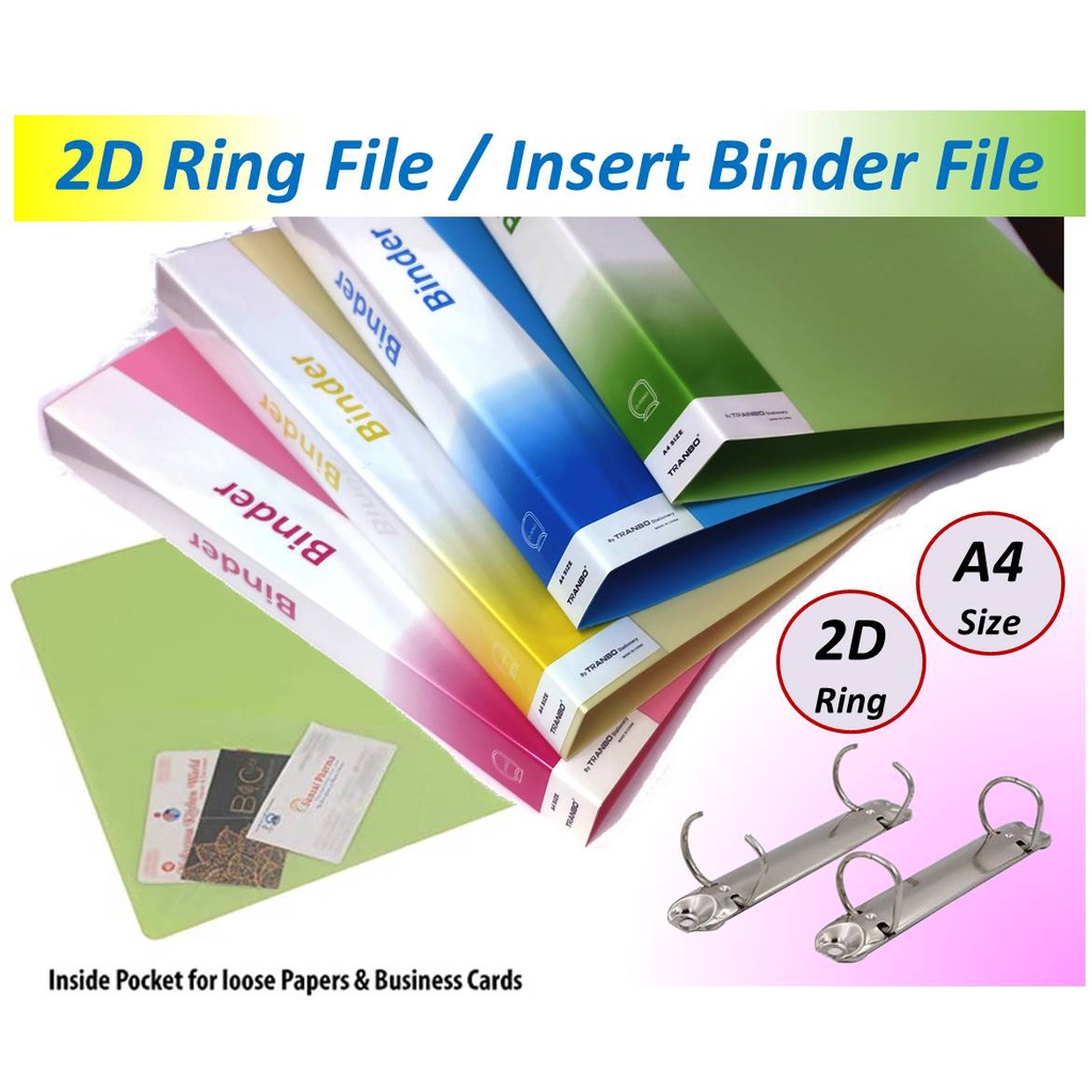 TRANBO 2D Ring File A4 Size Ring Binder Box File Shopee Malaysia