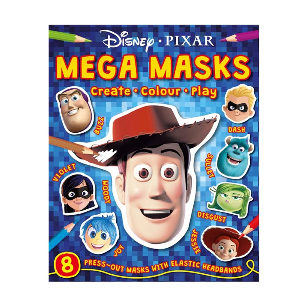 Disney Pixar Mega Mask Book For Kids To Play & Colour | Shopee Malaysia