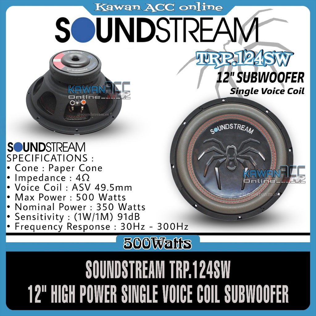 SOUNDSTREAM 12" inch Subwoofer 700 Watts Double Voice Coil Woofer ...