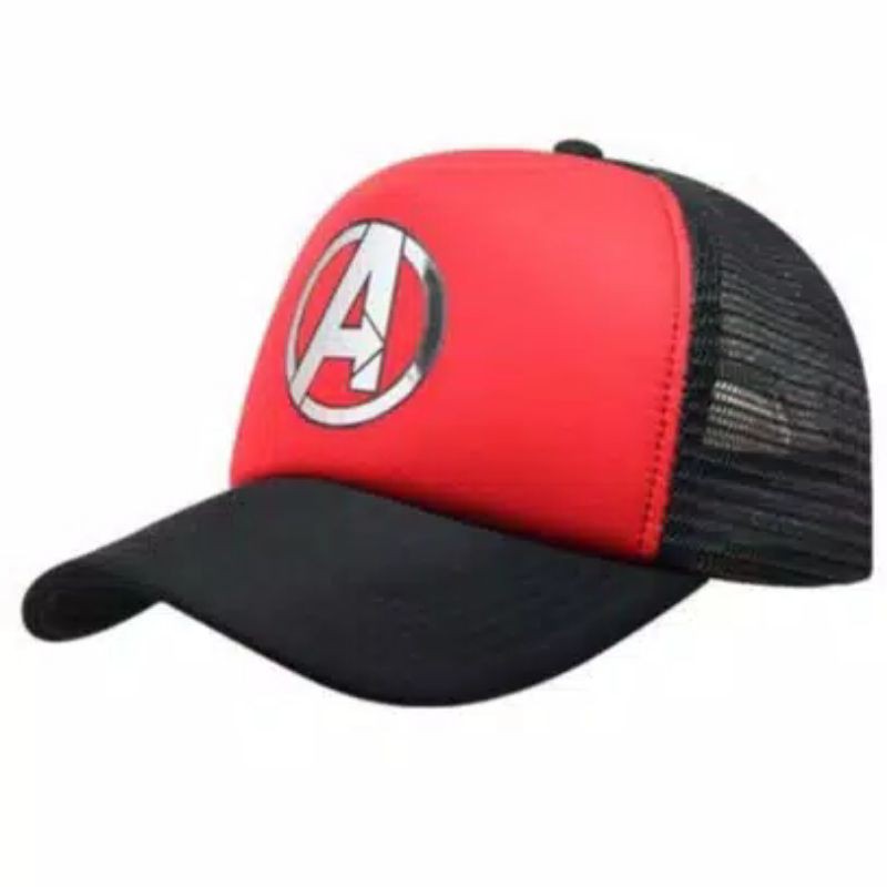 Avengers Hat - Avengers Trucker Hat A Silver (Hat Red-Black) | Shopee ...