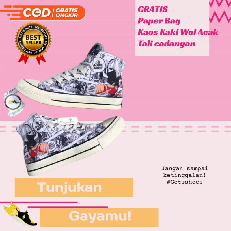Converse SNEAKERS ALL STAR1 Character ONE PIECE LUFFYOX 70S IMPORT ...