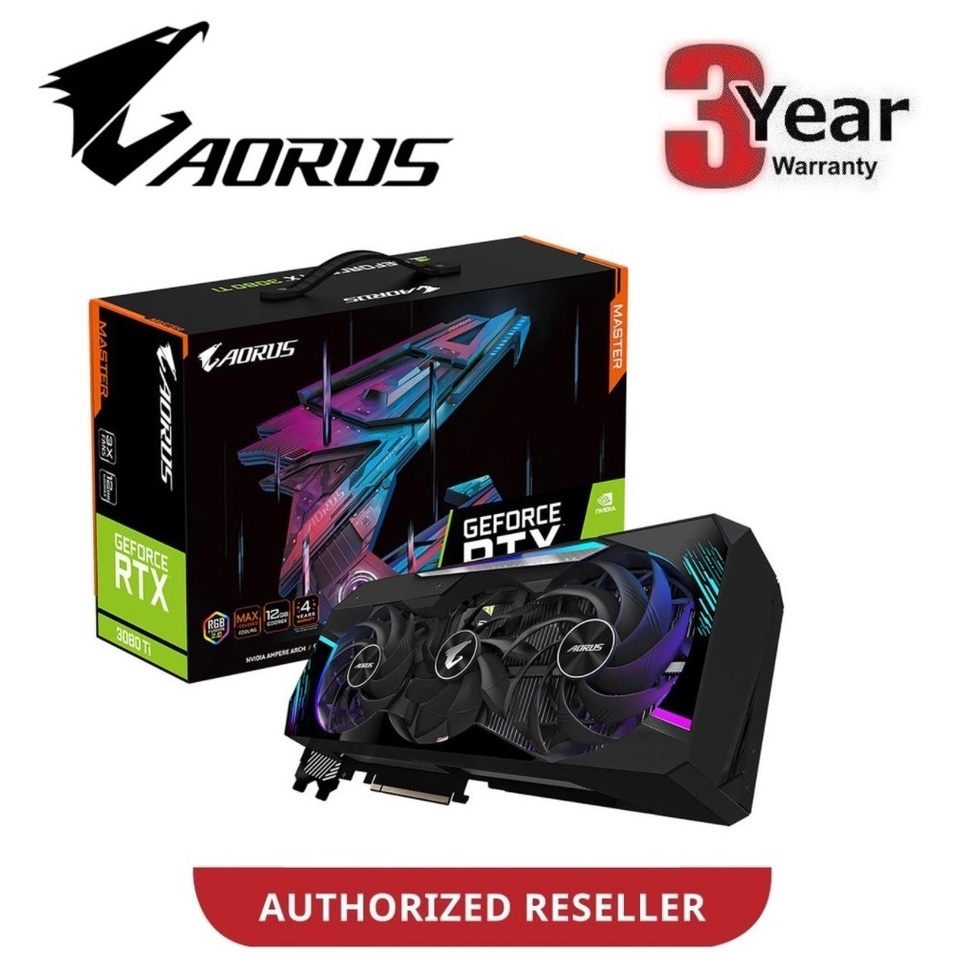 GIGABYTE AORUS GeForce RTX 3080 Ti 12GB GDDR6X RTX3080TI AORUS MASTER ...