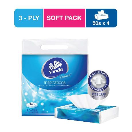 Vinda Deluxe Travel Pack Tissue (50s X 4 )-Ready Stock | Shopee Malaysia