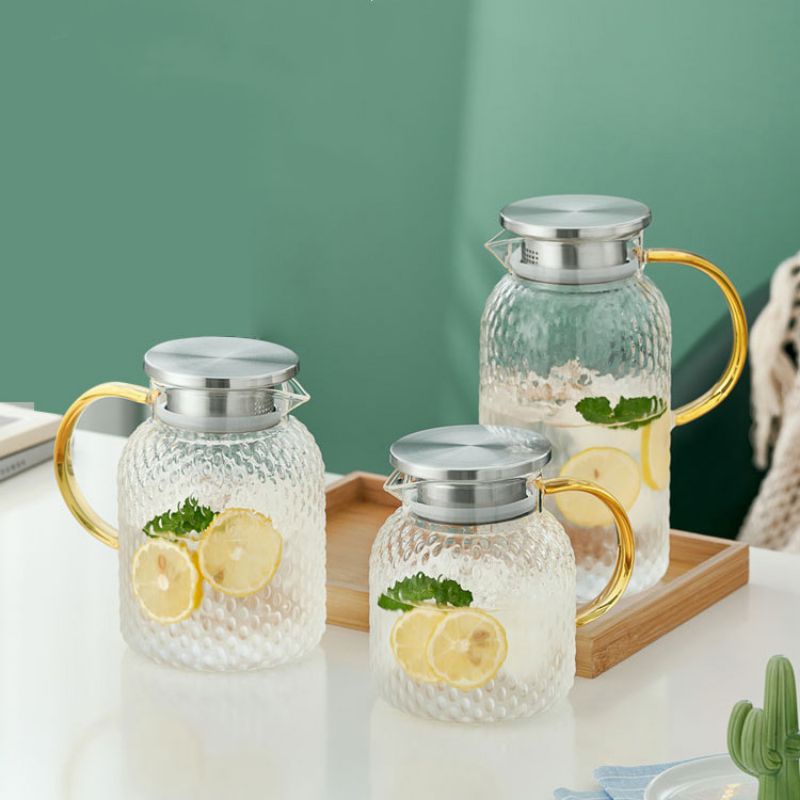 Heat-resistant High Borosilicate Glass Teapot Rice Grain Design Pot ...