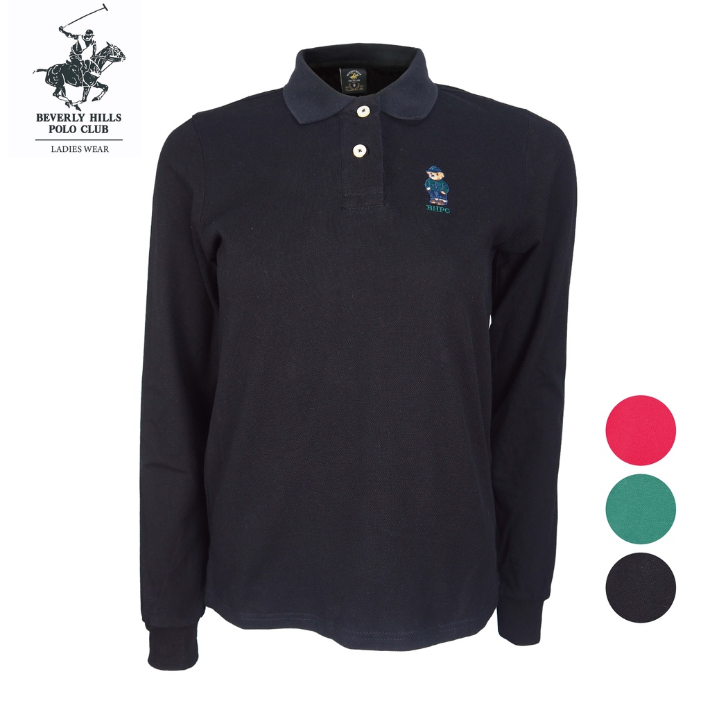 BHPC Women Polo Long Sleeve Shirt Bear Collection | Shopee Malaysia