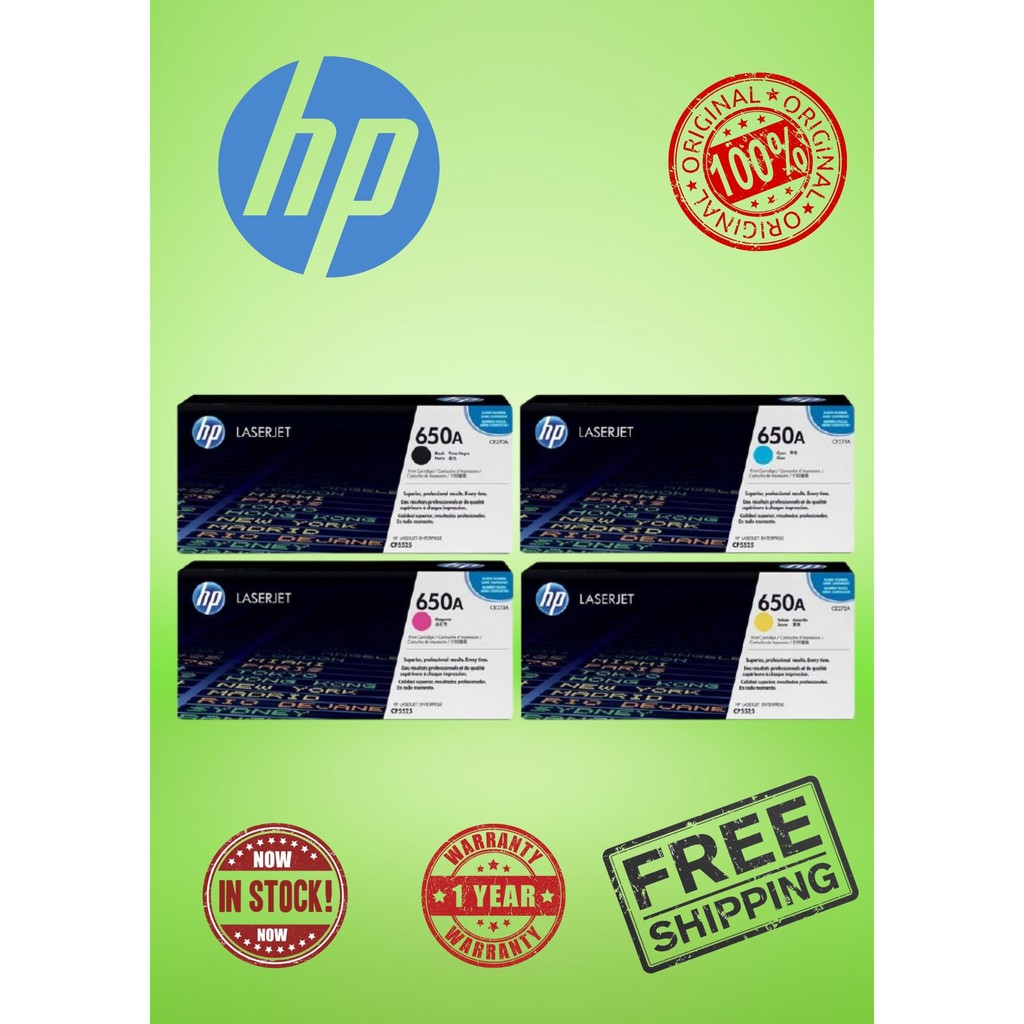 HP 650A/ BLACK (CE270A)/ CYAN (CE271A)/ YELLOW (CE272A)/ MAGENTA ...