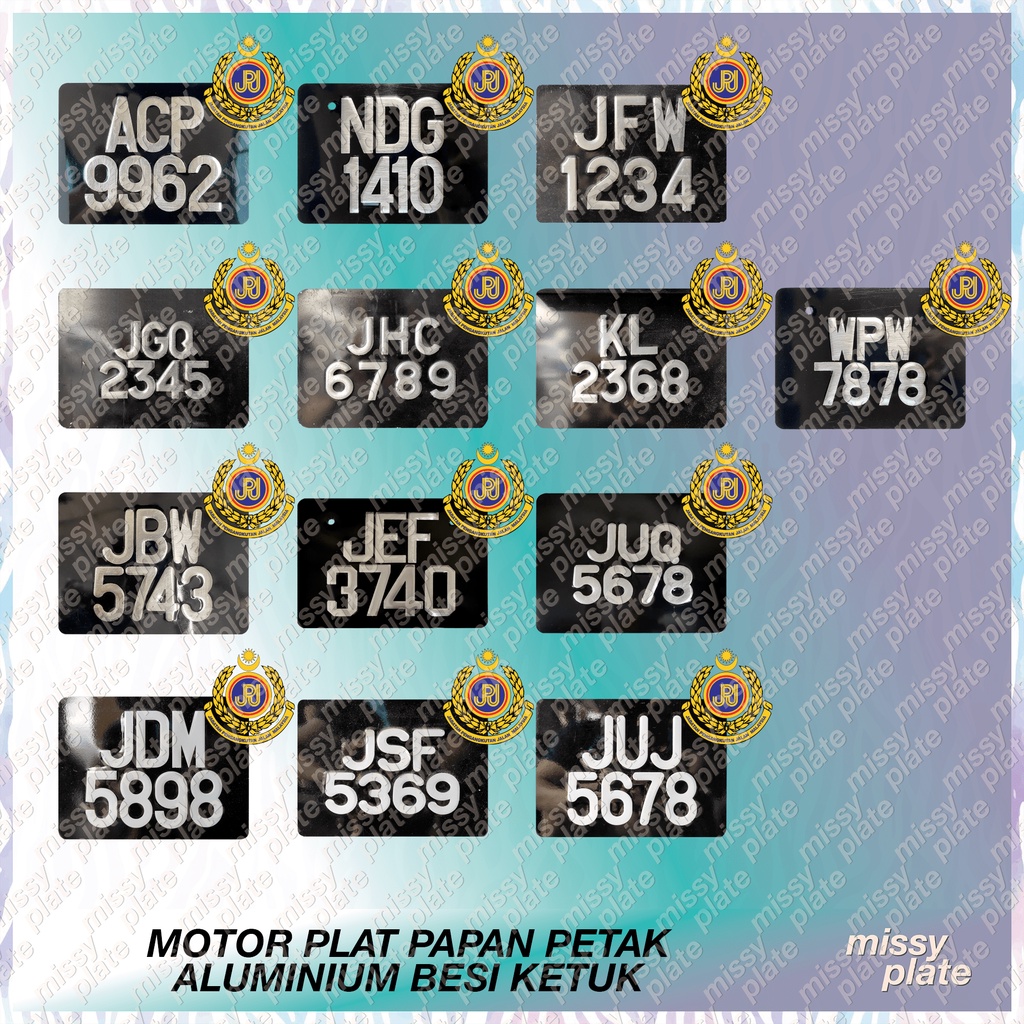 【JPJ LULUS FONT】PLATE BESI MOTOR KETUK/ NO PLATE MOTOR/ Y16ZR EX5 KRISS NVX RS150R EX5 Y15ZR ...