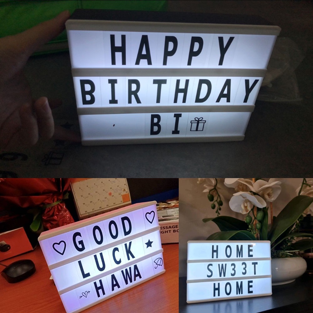 【Ready stock】Led Lightbox Led Box Alphabet Light Box Message Box DIY ...