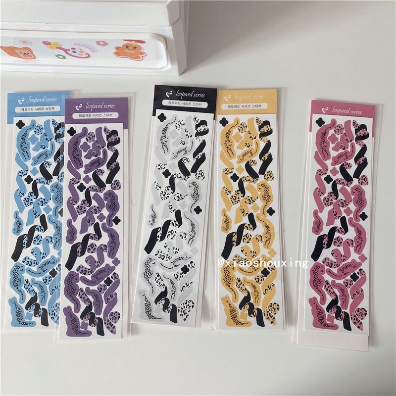 INS Korea laser leopard print ribbon sticker | Shopee Malaysia