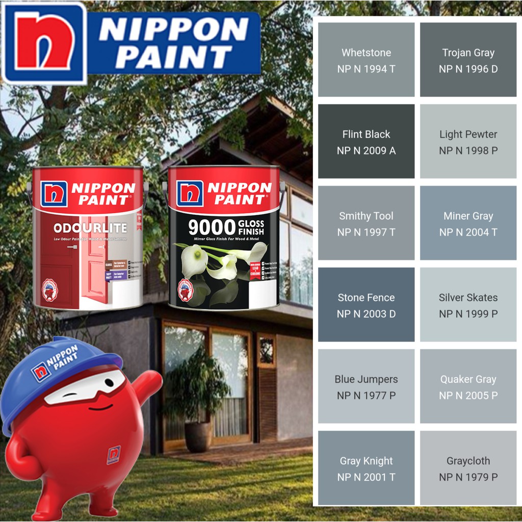 NIPPON WOOD & METAL GLOSS PAINT/ CAT MINYAK BESI & PINTU KAYU 1 LITER ...