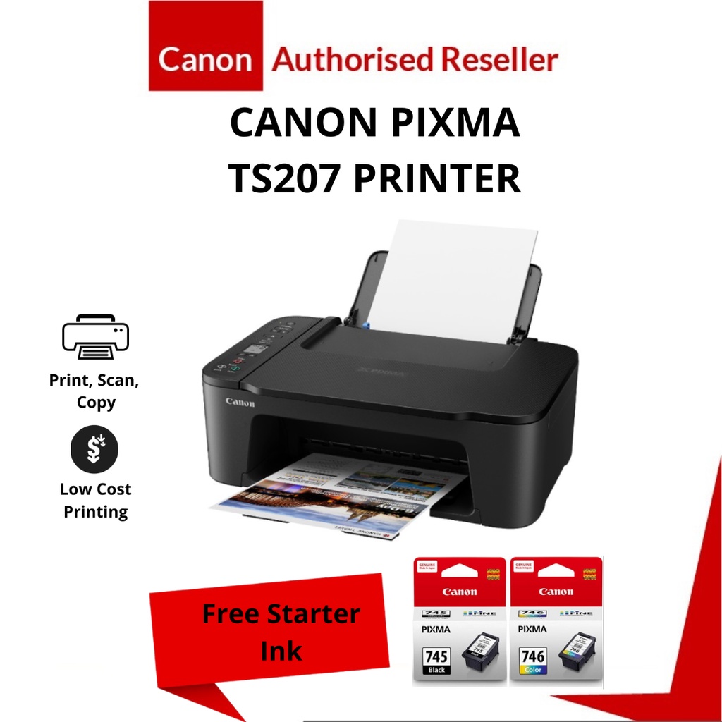 Canon PIXMA TS207 Single Function Home / Photo Printer | Shopee Malaysia