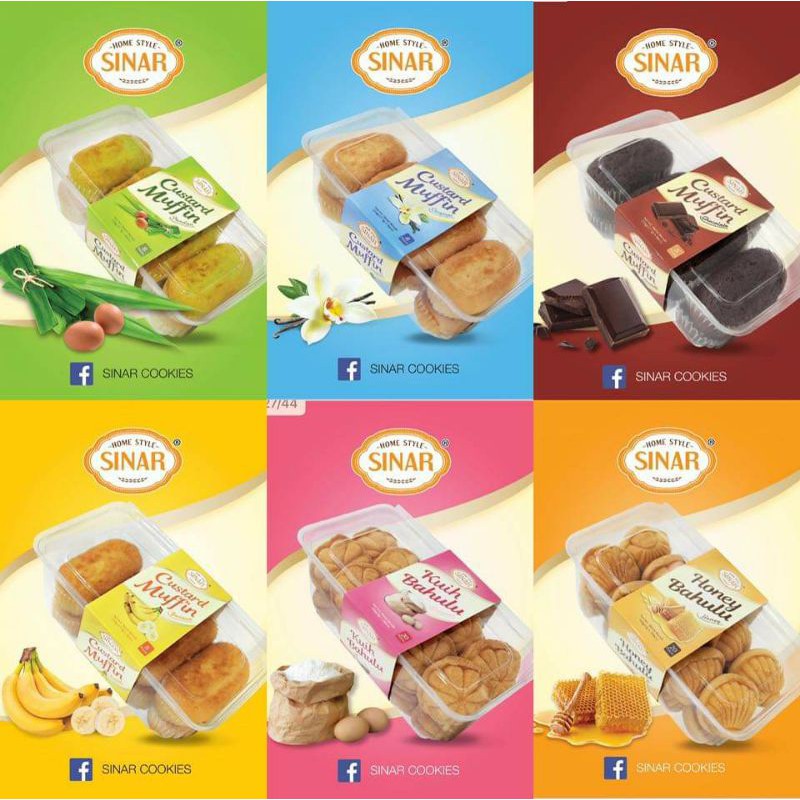 Sinar Custard Muffin (220g ) 8pcs & Sinar Bahulu (160g) 20pcs | Shopee ...