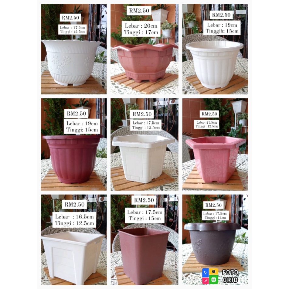 PASU BUNGA / FLOWER POT MURAH ( PASU VIRAL ) | Shopee Malaysia