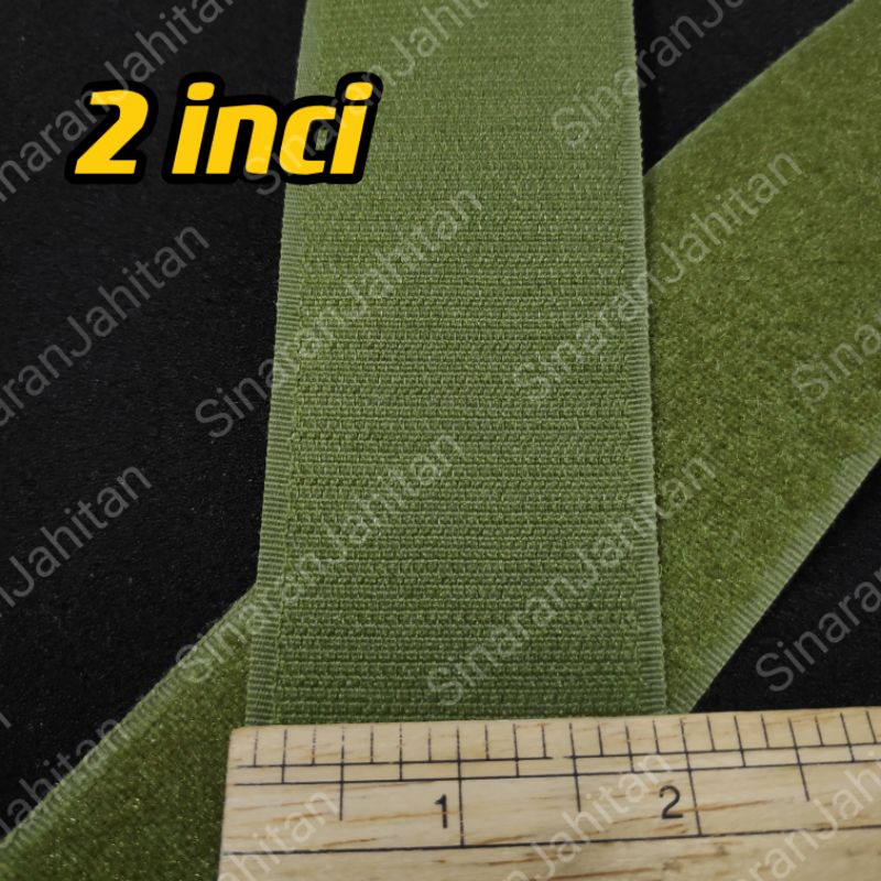 Velcro Tape Hijau Askar 1 inci - 4 inci / Army Green Velcro Tape /Army ...
