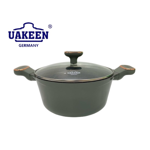 (Ready Stock!!) Uakeen Germany 20/24/28/32cm Green Die Cast Granite Non ...