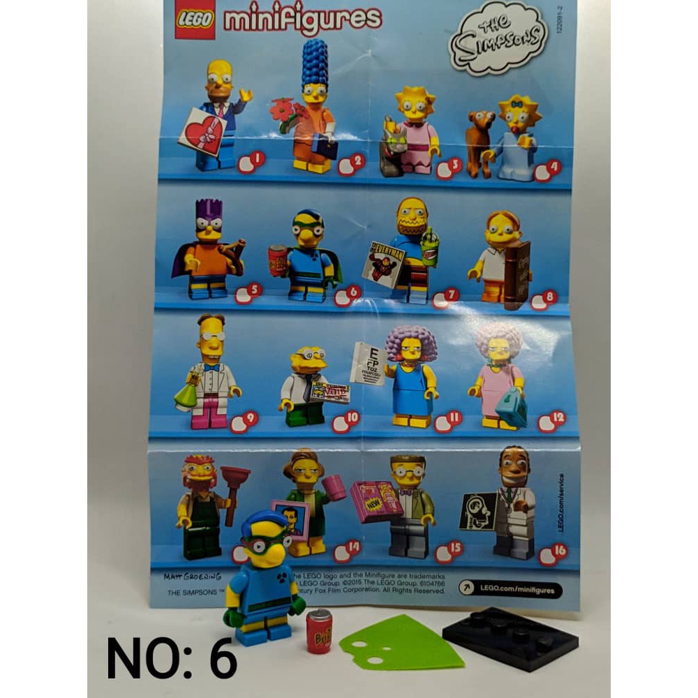 LEGO-MINI FIGURES-THE SIMPSONS-NUMBER 6-ORIGINAL LEGO PRODUCT | Shopee ...