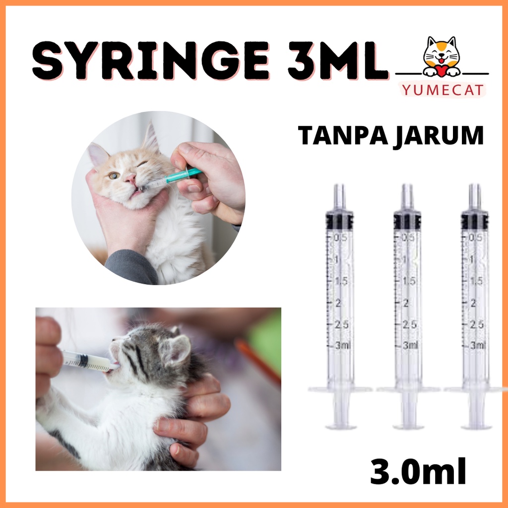 YUMECAT SYRINGE PICAGARI 3ML For Feeding Milk & Medicine Untuk Suap ...