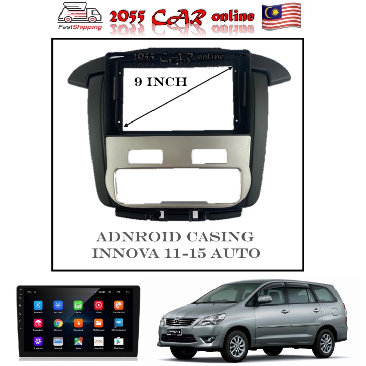 Android Player Casing 9" Toyota Innova 2011-2015 (Auto Air-Cond) Socket ...