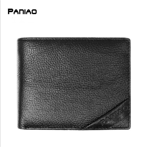 Paniao GENUINE LEATHER MEN'S FOLDING WALLET WITH MANY CONVENIENT SMALL ...