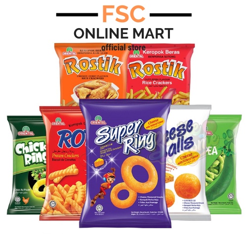 [FSC] Oriental Food Corn Snack 60gm (SuperRing/ChickenRing/Rota/Rostik ...