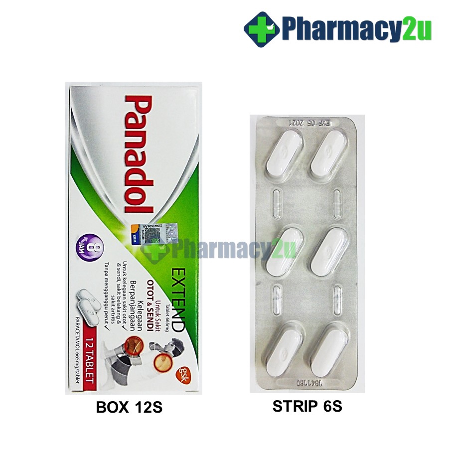 PANADOL EXTEND FOR MUSCLE & JOINT PAIN 665MG TAB BOX 12S / STRIP 6S ...