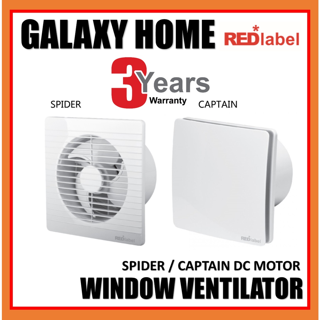 🔥FREE SHIPPING🔥 TUMA REDLABEL WALL / GLASS WINDOW 6” VENTILATION FAN ...