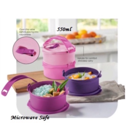 Tupperware Tup Tiffin Set (4) 550ml Microwavesafe | Shopee Malaysia