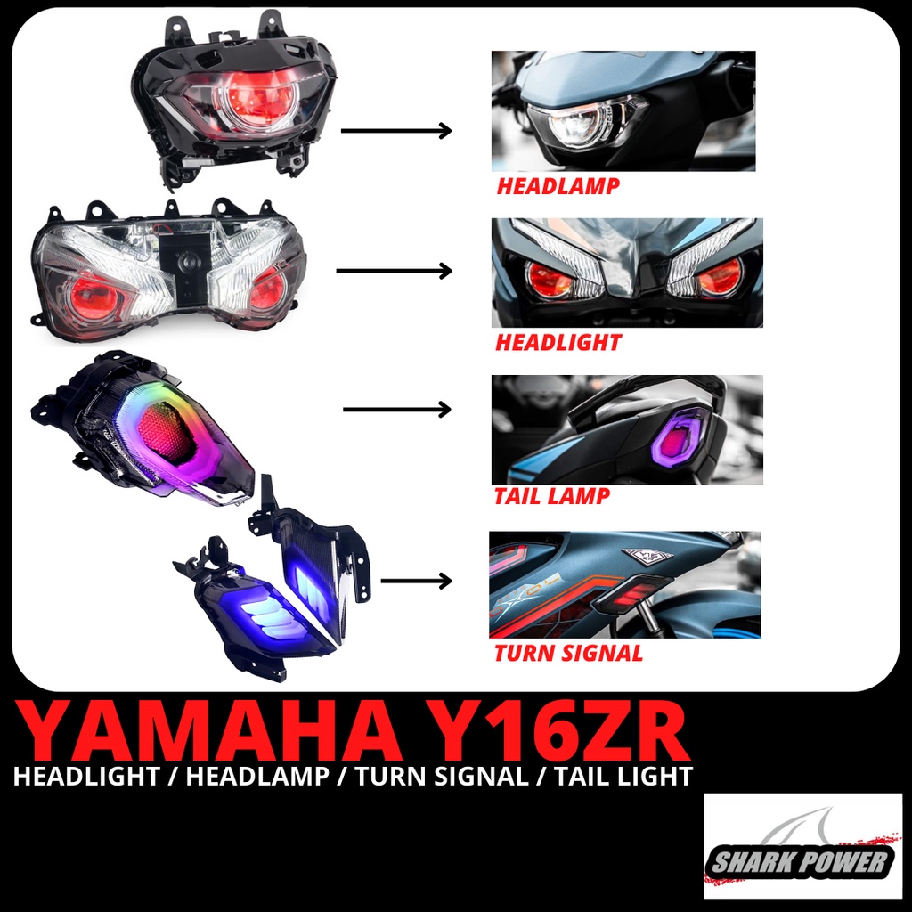 YAMAHA Y16 LAMPU DEPAN LAMPU BELAKANG SIGNAL MATA GABAN LED PROJECTOR ...