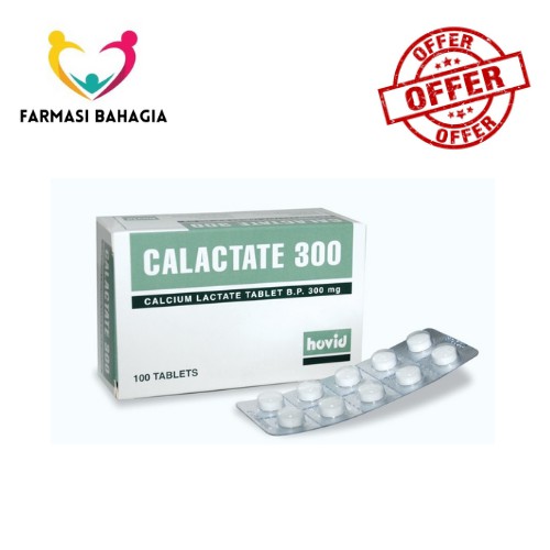 [ Exp 2/2027 ] HOVID CALACTATE 300MG CALCIUM LACTATE TABLET 100'S ...