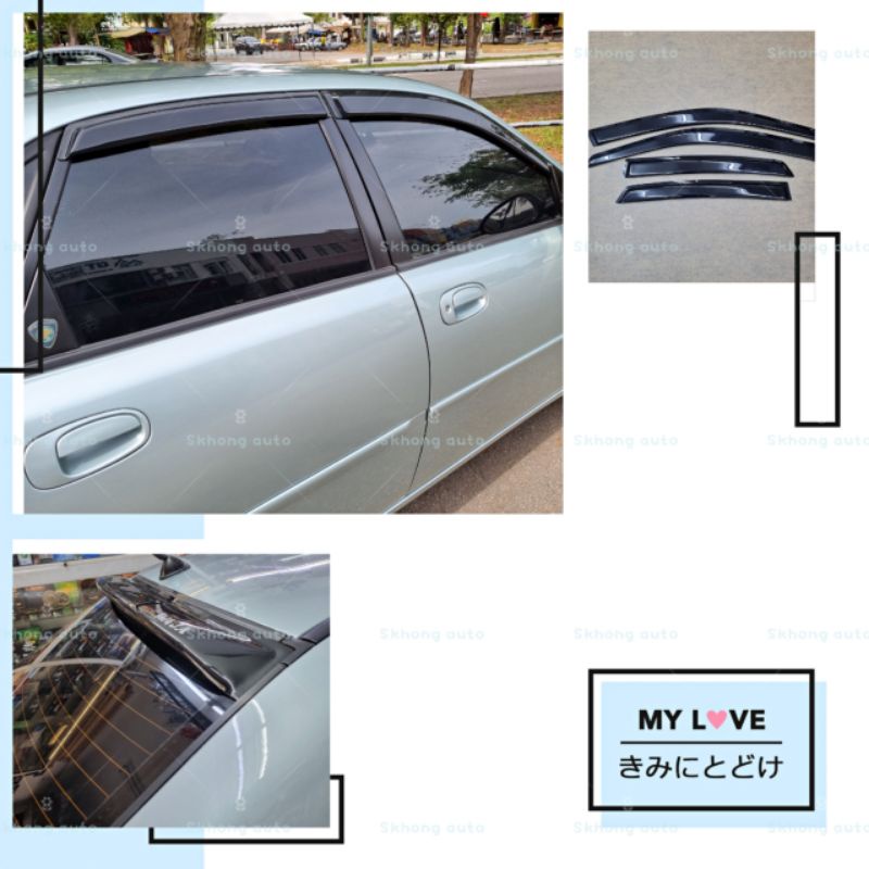 PROTON WAJA High Quality DOOR VISOR SMALL 2.6 inch / air press /waja ...
