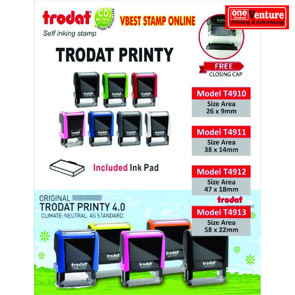 RUBBER STAMP TRODAT 4912 | Shopee Malaysia