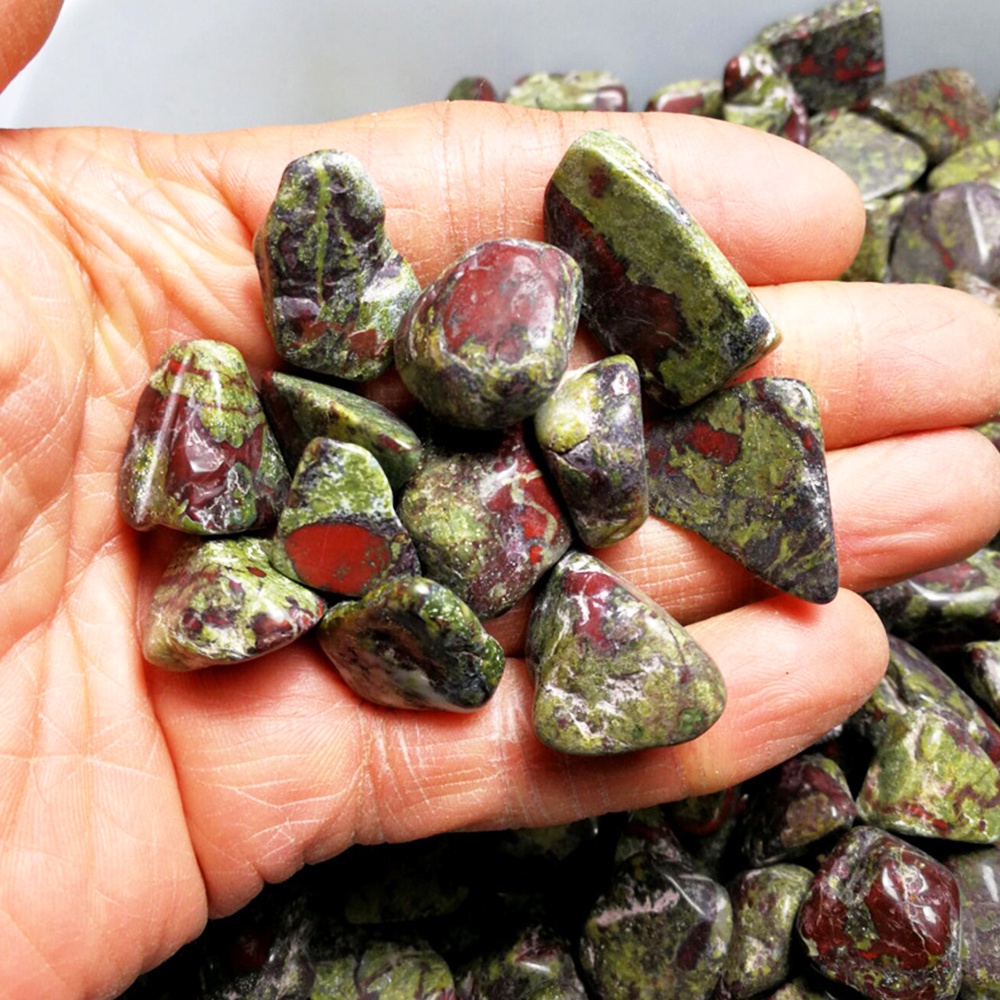 100gram/pack Irregular Natural Dragon Bloodstone Tumbled Stones Crystal ...