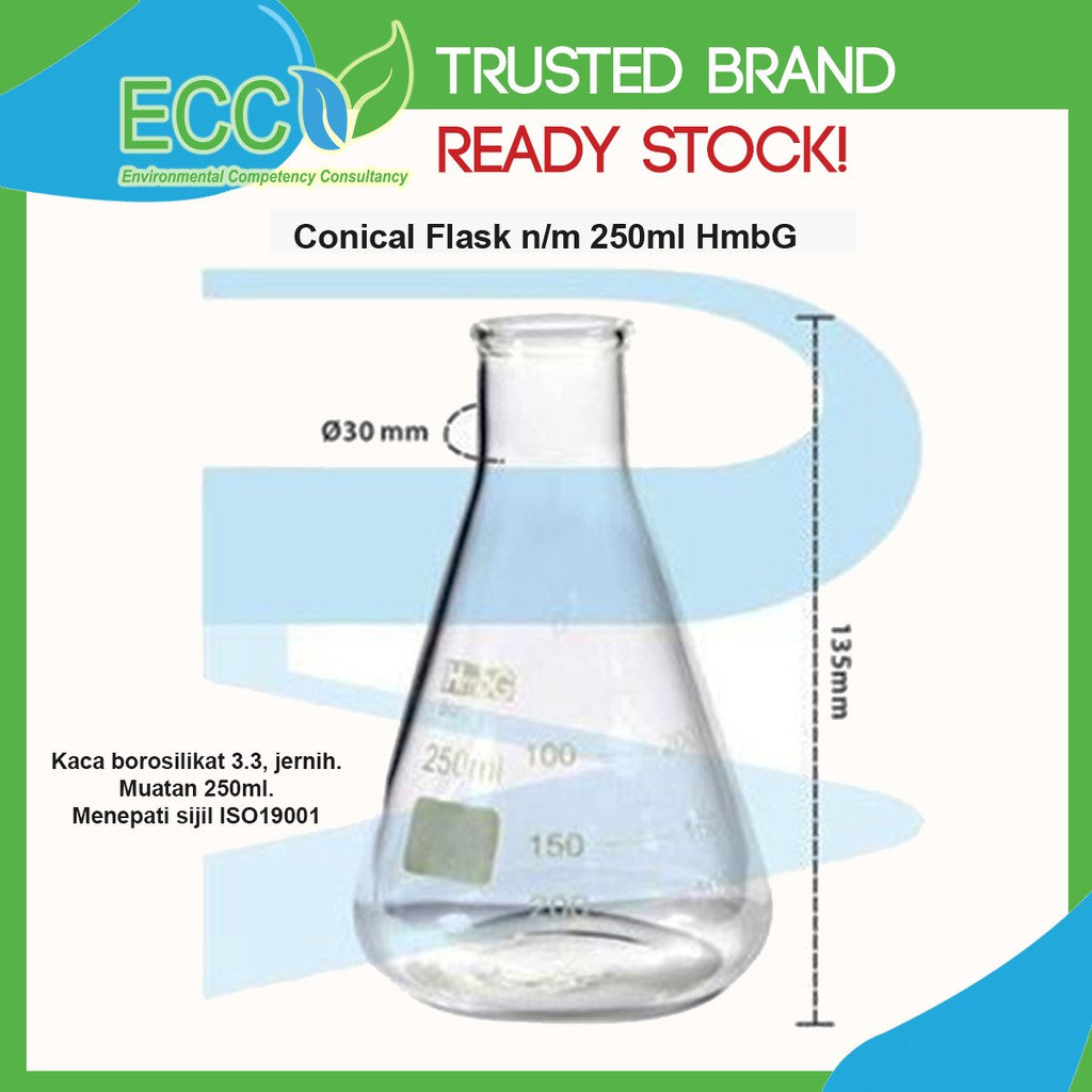 Conical Flask 250mL HMBG (Glass) | Shopee Malaysia