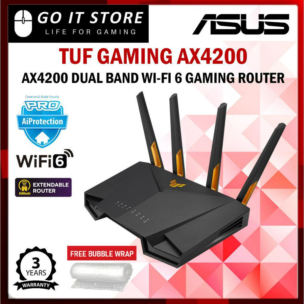 ASUS TUF-AX4200 WiFi 6 AX4200 TUF Gaming Wireless Router Dual Band Game ...