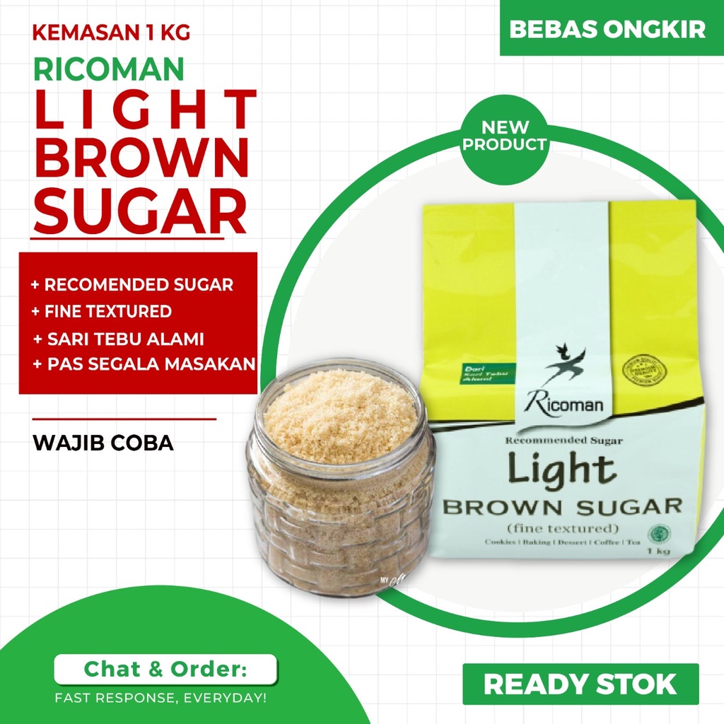 Ricoman brown sugar - Dark/Light brown sugar 1kg | Shopee Malaysia