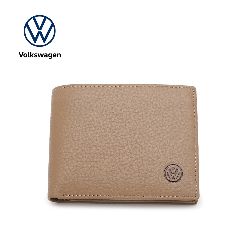[Clearance] Volkswagen Genuine Leather RFID Bifold Short Wallet - Khaki ...