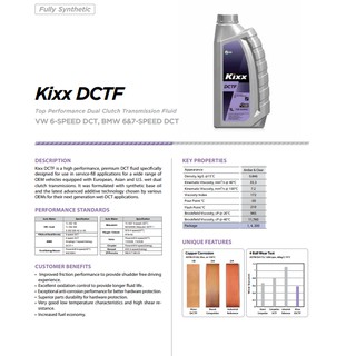 KIXX DCTF 4 LITER DUAL CLUTCH TRANSMISSION FLUID FULLY SYNTHETIC.DCT ...