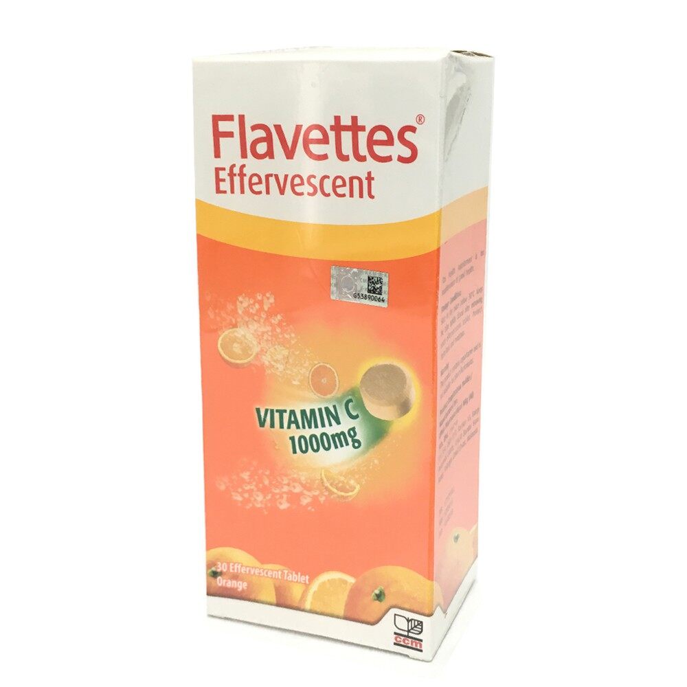 FLAVETTES Effervescent Vitamin C Orange (1000mg x 30 Tablets) | Shopee ...