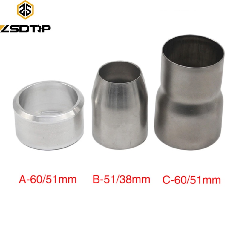 Motorcycle Echappement Exhaust Moto 60MM Exhaust Pipe Adapters Connector 38-51MM,61-51MM ...