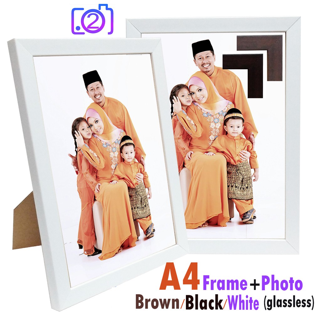 Photo with frame #sizeA4 to 12R# gambar dan bingkai (glassless ...