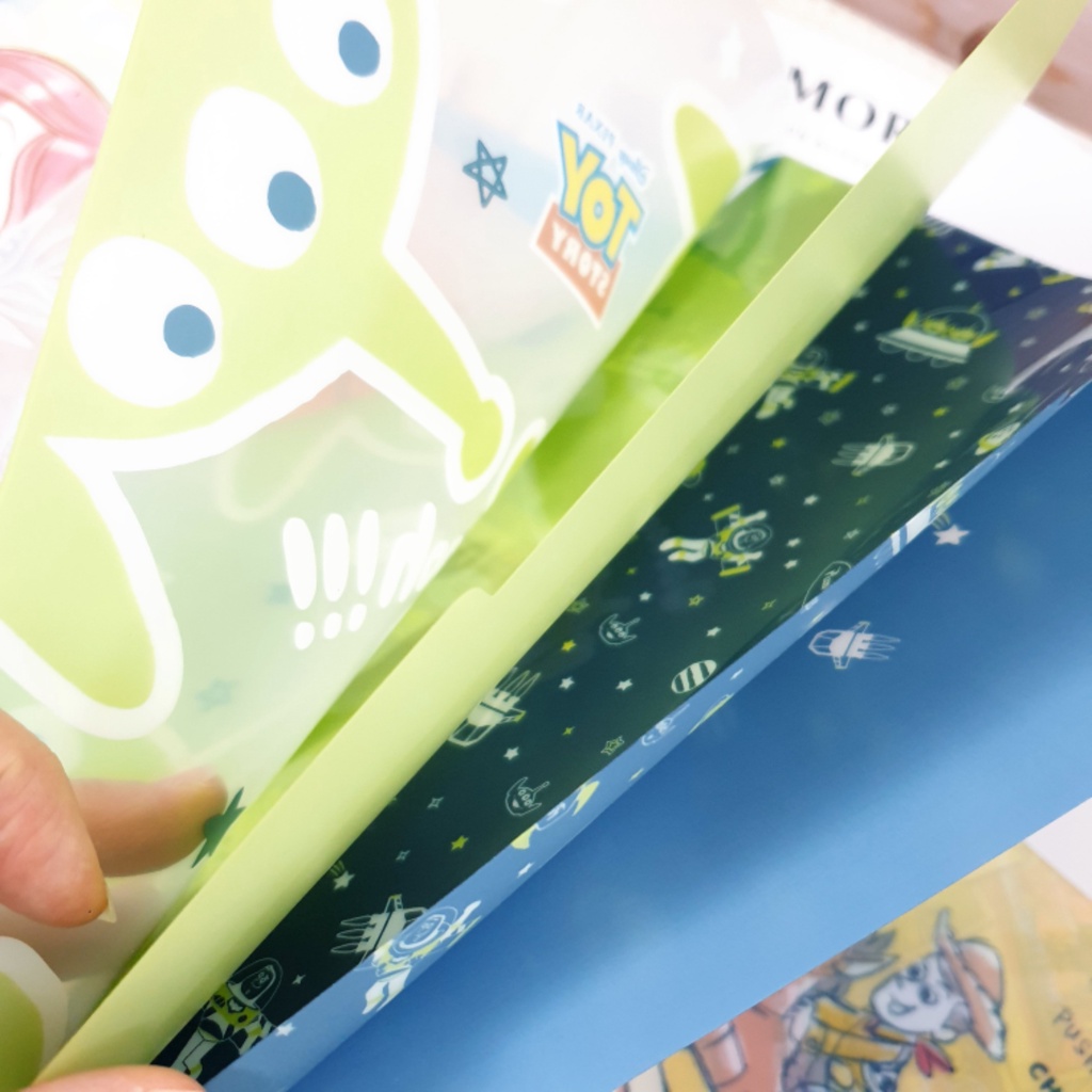 Disney Three-Layer L-Shaped Folder The Little Mermaid Pooh 3-Layer ...