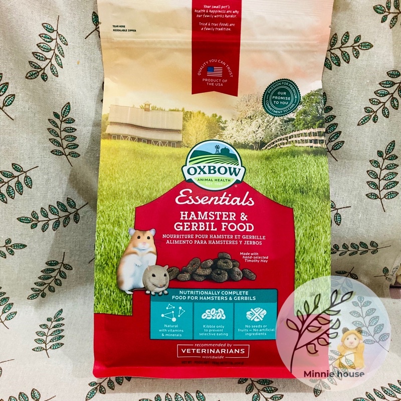 [Minnie house] Oxbow Essentials hamster &gerbil food repack 爱宝草圈高纤维合成粮 ...